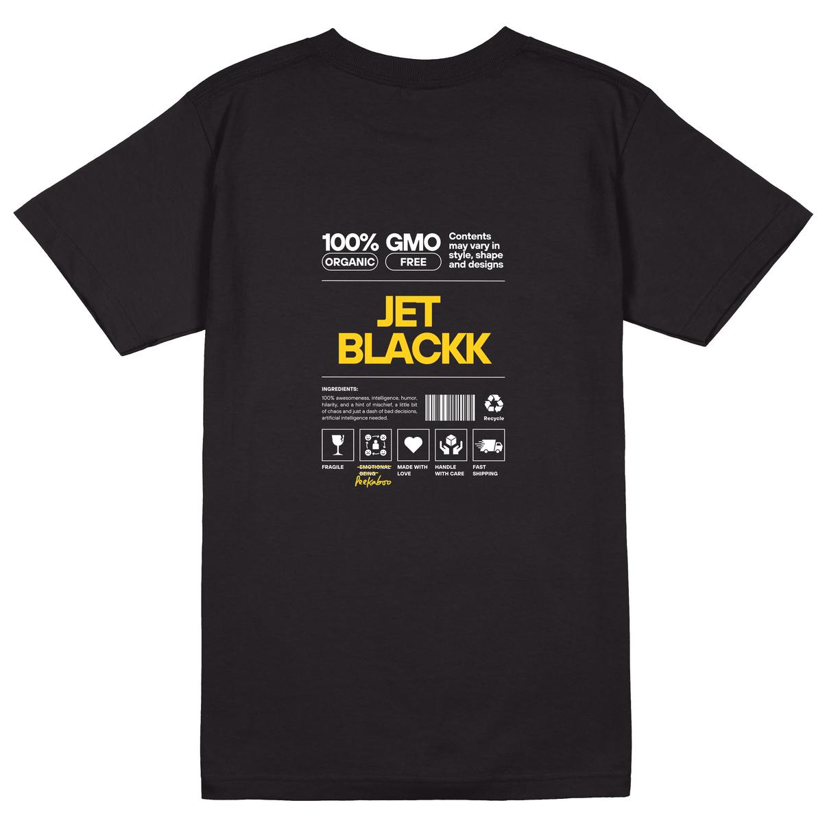 Peekaboo T-Shirt – Jet Blackk